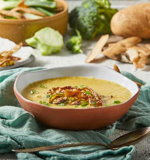 Broccoli Stem Soup with Crispy Potato Skins - Cookidoo® – the official ...