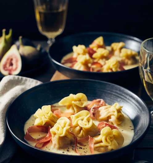 Sacchetti mit Serrano-Feigen-Füllung und Weißweinsauce - Cookidoo ...