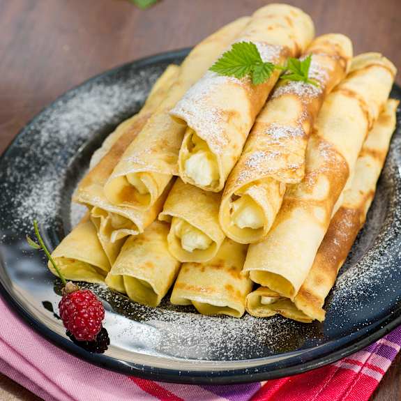 Crêpes rellenos de crema dulce de queso - Cookidoo® – the official ...
