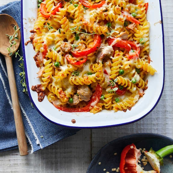 Pâtes gratinées au thon et au poivron - Cookidoo® – the official ...