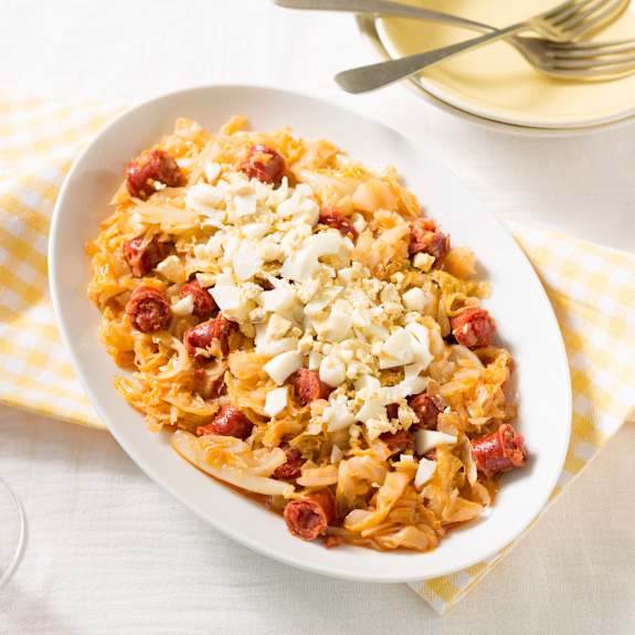 Repollo salteado con chistorra y huevo duro - Cookidoo® – la plataforma ...
