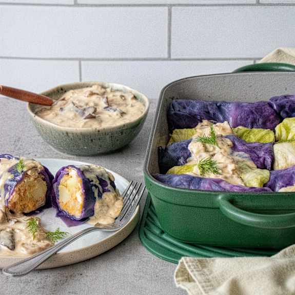 Rainbow cabbage rolls with mushroom sauce - Cookidoo® – the official ...