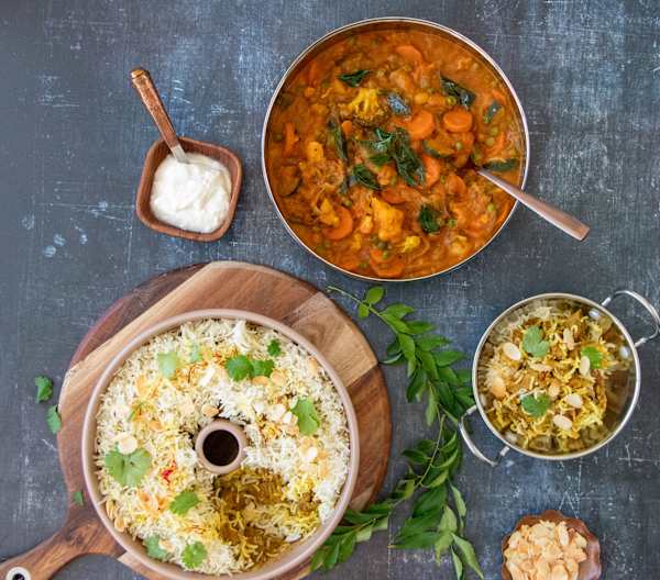 Lamb biryani with vegetable curry - Cookidoo® – the official Thermomix ...