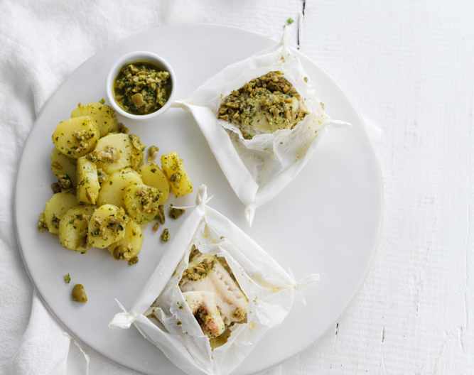 Lombos de red fish com azeite, alho e coentros - Cookidoo® – la nostra ...