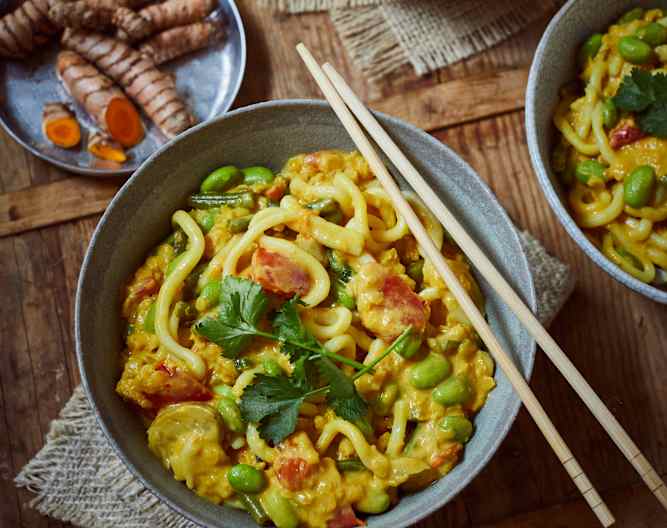 Kurkuma-Linsen-Curry mit Udonnudeln - Cookidoo® – the official ...