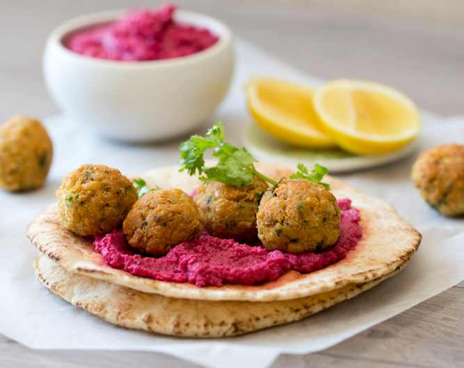 Mini Falafel with Beetroot Houmous - Cookidoo® – the official Thermomix ...