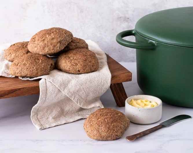 Gluten and grain free bread rolls cooked in a cast iron pot - Cookidoo ...