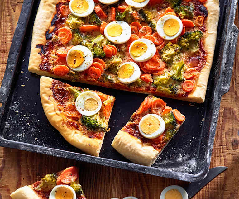 Gemüsepizza mit Ei - Cookidoo® – das offizielle Thermomix®-Rezept-Portal