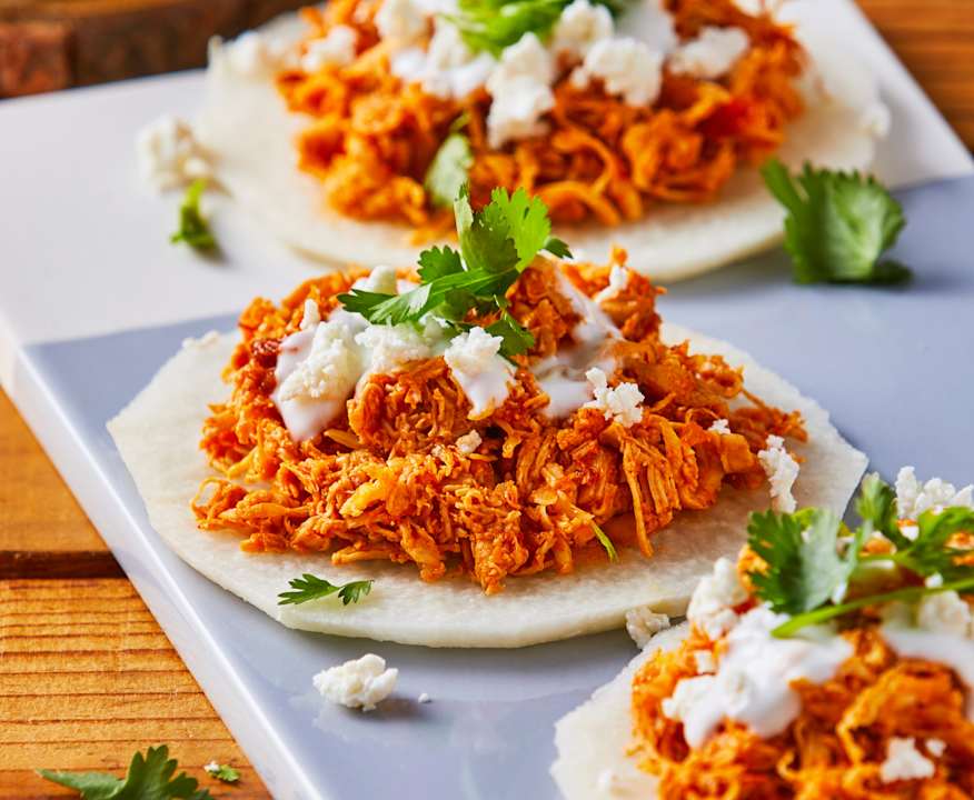 tostadas de pollo