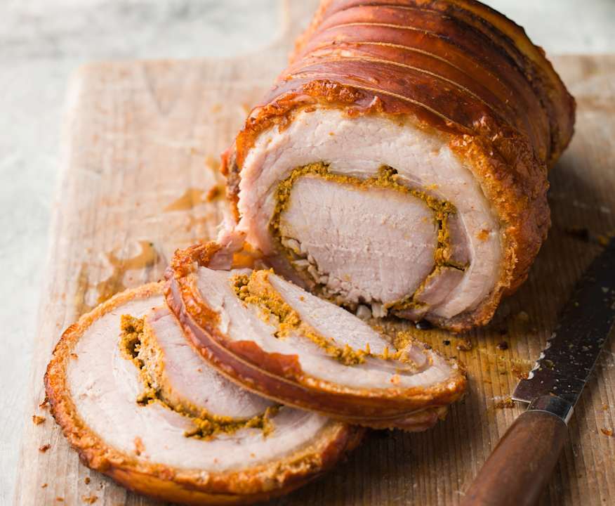 Gevuld Varkensgebraad (Porchetta) met Sinaasappel, Venkel, Chili en ...