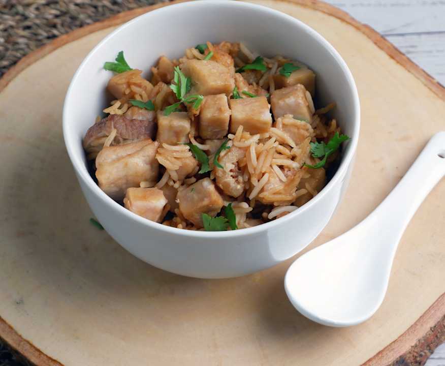 how to cook yam rice