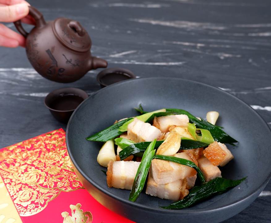 how to cook leek with pork