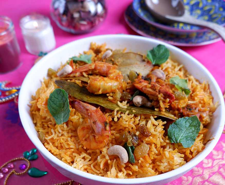 how to cook prawns biryani