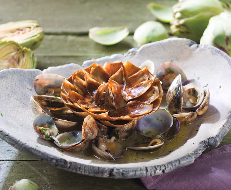 alcachofas confitadas