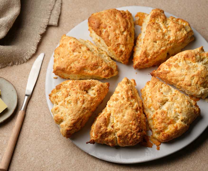 triangle cheese scones