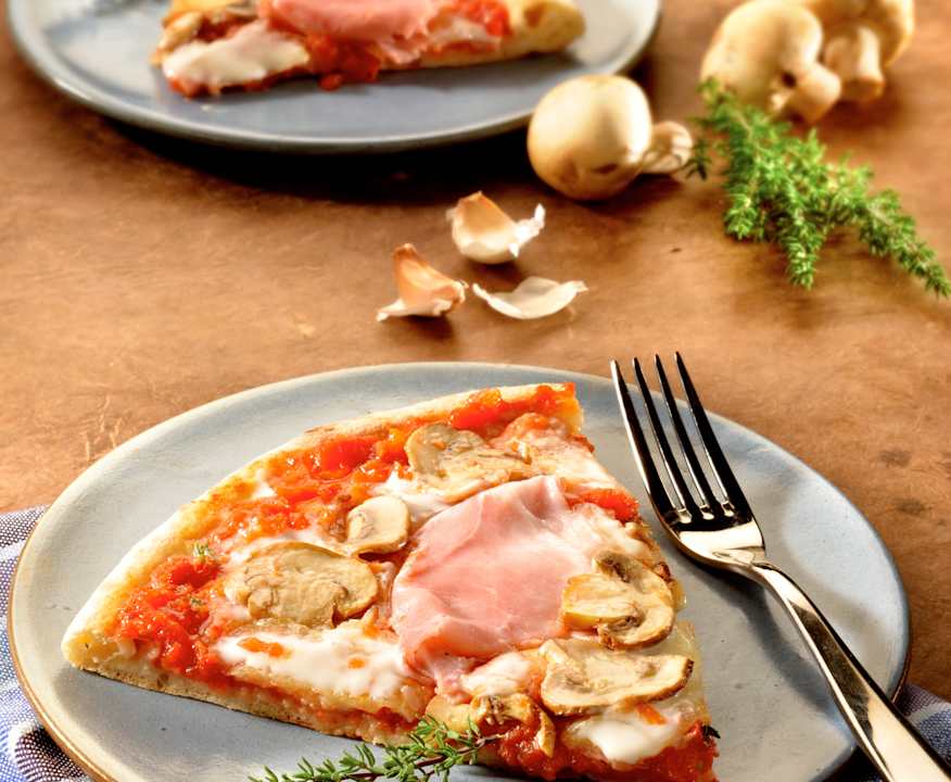 Pizza mit Schinken und Pilzen - Cookidoo® – das offizielle Thermomix ...