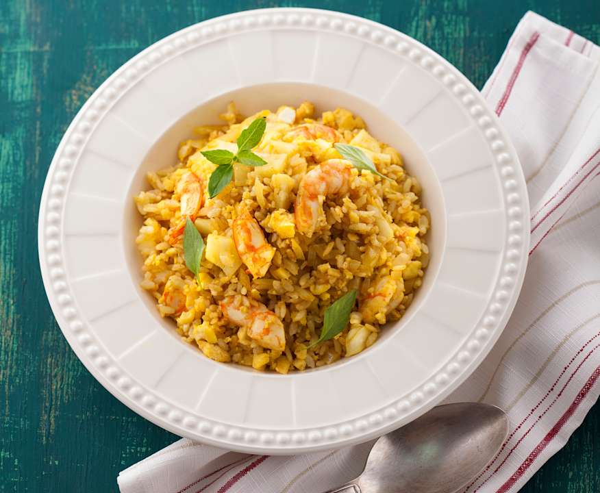 how to cook curried prawns and rice