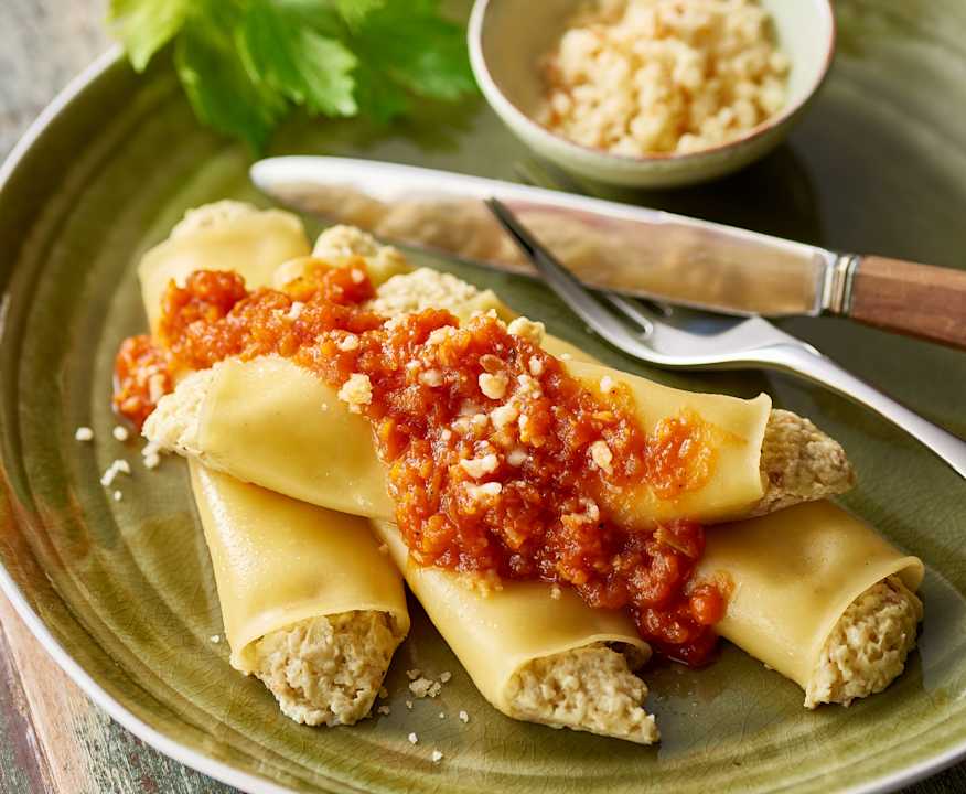 Cannelloni ripieni di carciofi in salsa al pomodoro - Cookidoo® – la ...