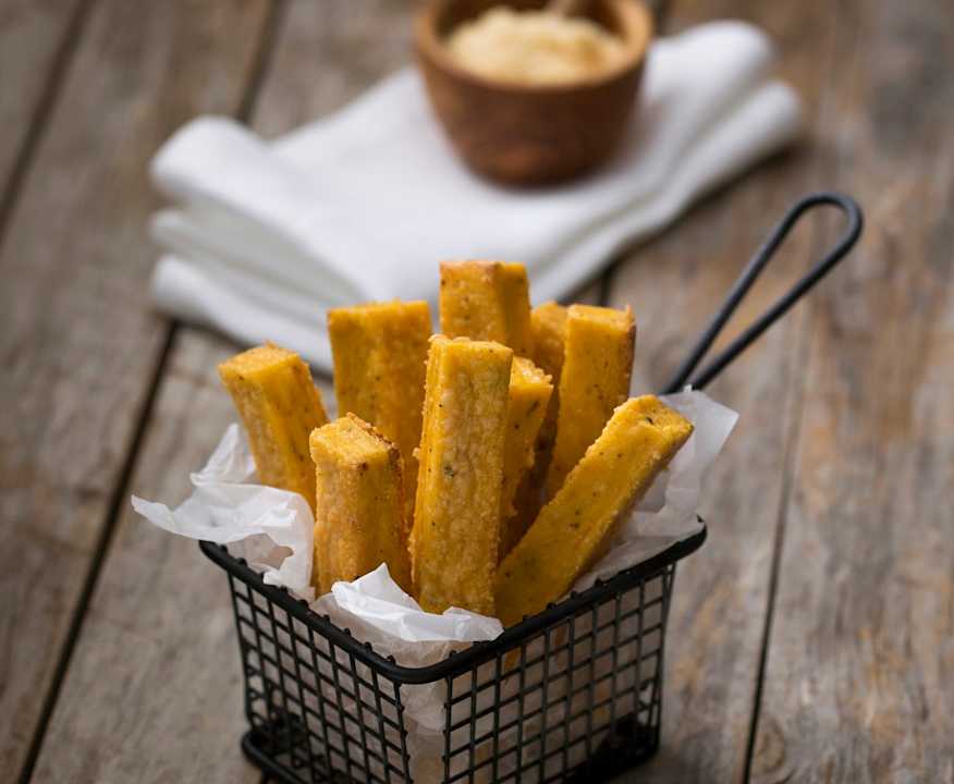 baked polenta chips