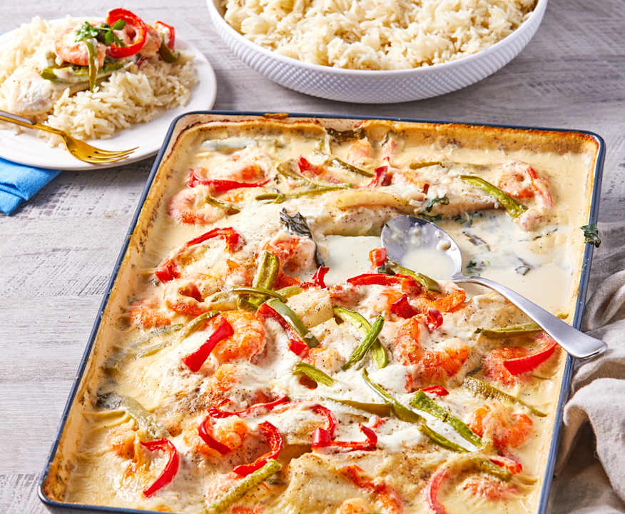 Baked Fish with Shrimp, Vegetables and Basmati Rice (Ben) - Cookidoo ...