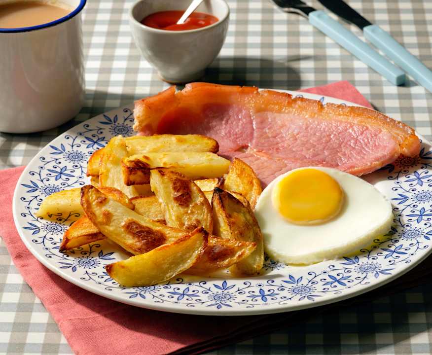 how to make gammon egg and chips