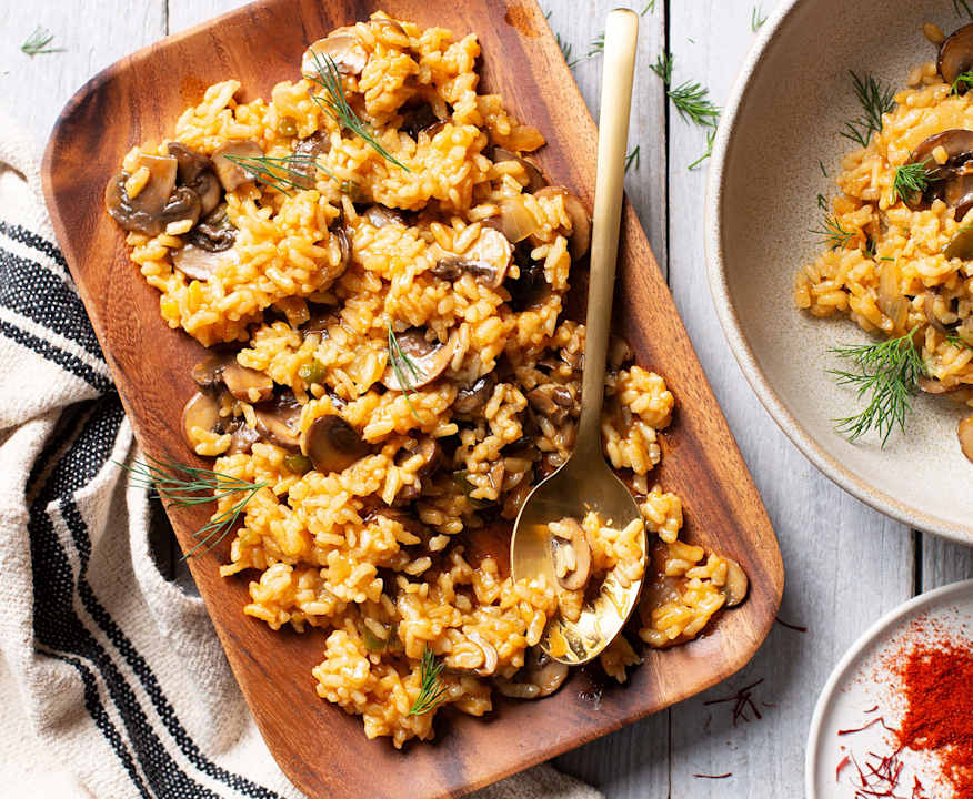 Arroz con hongos y azafrán - Cookidoo® – the official Thermomix® recipe ...