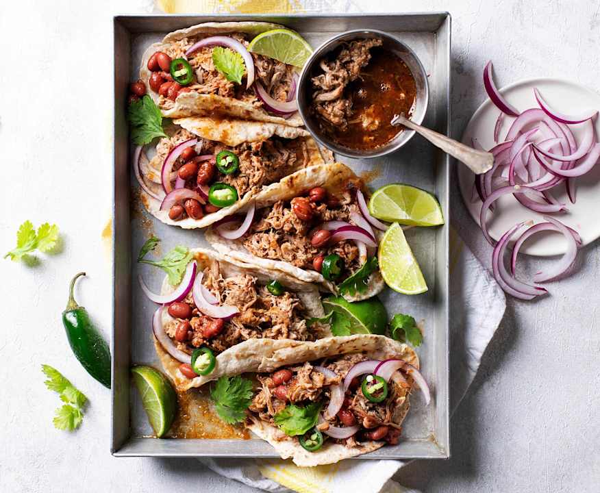 Wholemeal Tacos with Pulled Pork in Beer Sauce - Cookidoo® – the ...