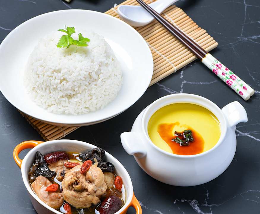 Three-in-One Meal (Rice, Steamed Egg and Dang Gui Chicken) - Cookidoo ...