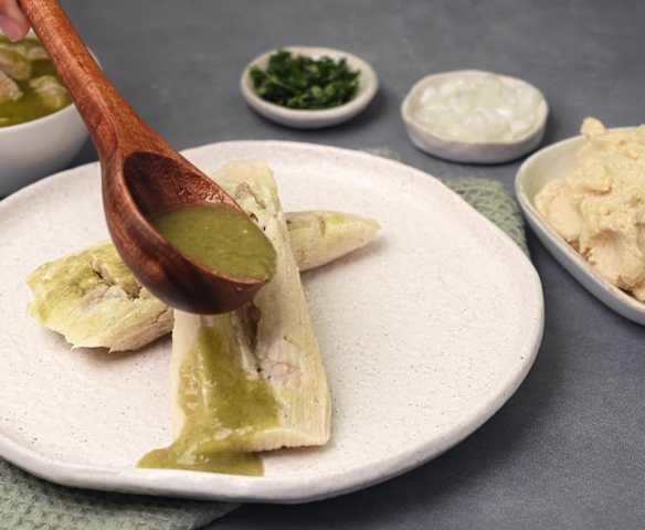 Tamales de chicharrón en salsa verde - Cookidoo® – the official ...