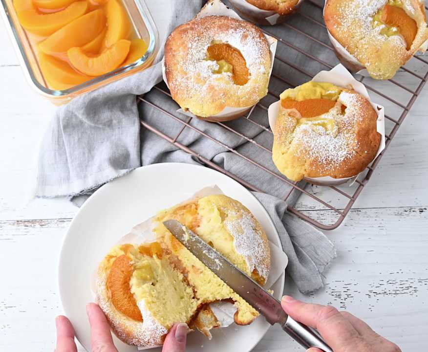 Peach and custard cream muffins - Cookidoo® – das offizielle Thermomix ...