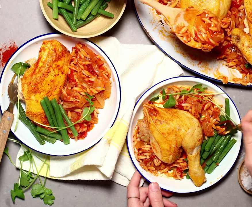 Mediterranean chicken with sundried tomato, onion and risoni - Cookidoo ...