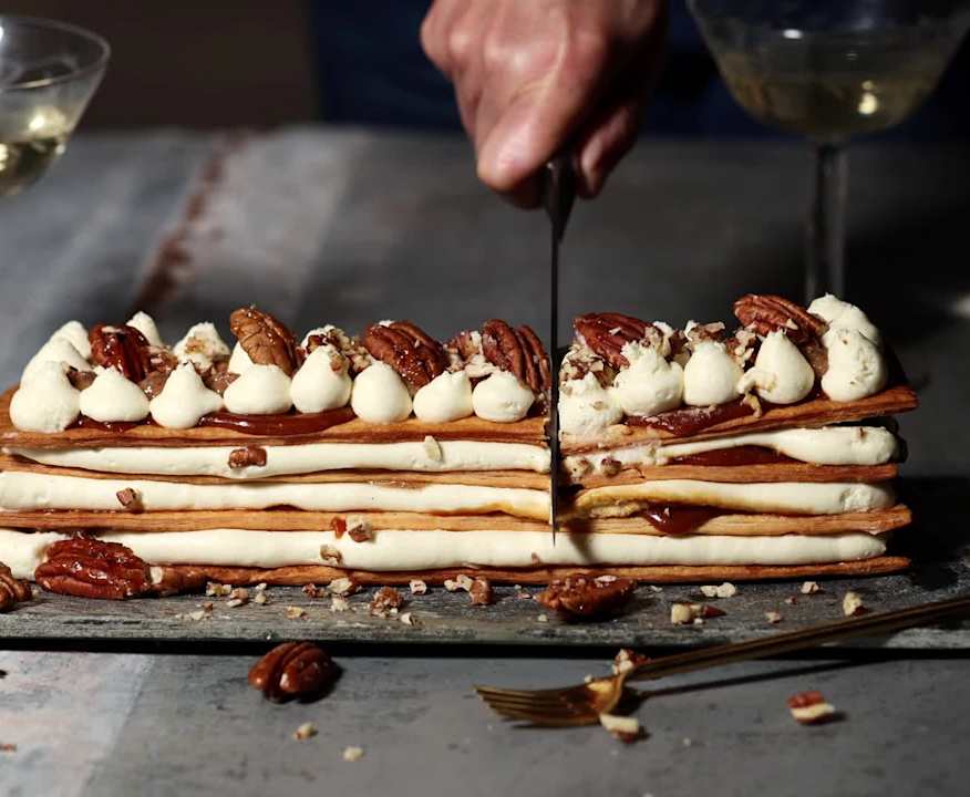 Vanilla Mille-feuille with Caramel and Pecan Nuts - Cookidoo® – the ...
