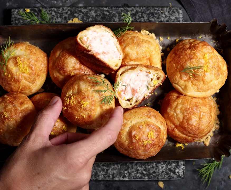 Gougères con salmón ahumado - Cookidoo® – Thermomix® 官方食譜平台