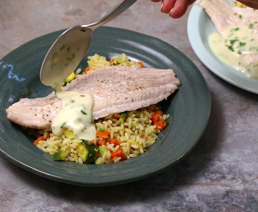 Felchenfilet mit Zucchetti-Karotten-Reis - Cookidoo® – la plataforma de ...