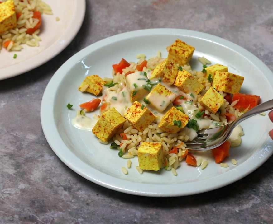 Tofu mit Zucchetti-Karotten-Reis - Cookidoo® – the official Thermomix® recipe platform