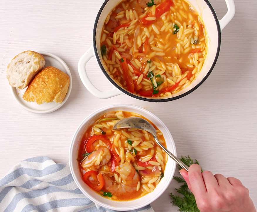 Mediterranean Shrimp and Orzo Soup - Cookidoo® – the official Thermomix ...